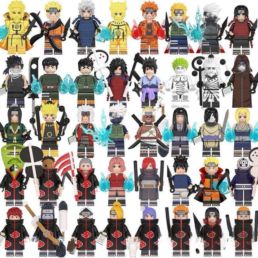 Compatível Lego Naruto bloco de construção minifigura conjunto completo ...