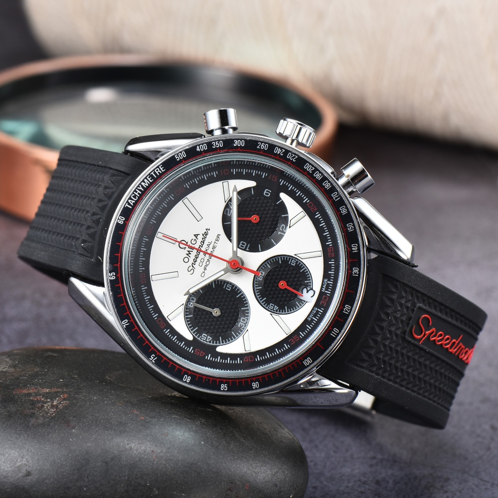 Relógio De Quartzo Totalmente Funcional Masculino OMEGAS Seamaster 300 ...
