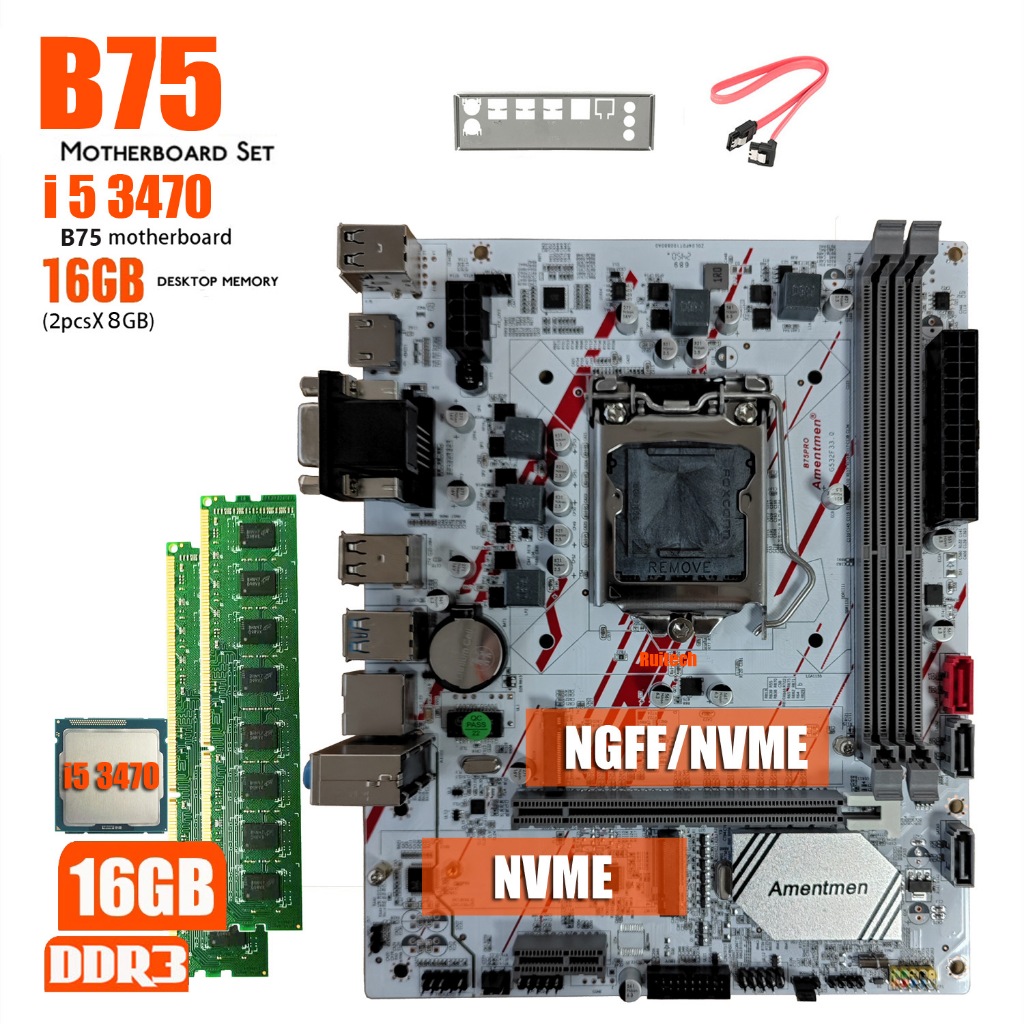 Kit De Placa-Mãe B75 Pro LGA1155 Com Memória DDR3 i5 3470 16GB | Shopee Brasil