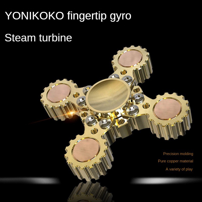 Fidget Spinner W4 Turbo cobre puro dedo Spinner engrenagem vapor Turbo ...