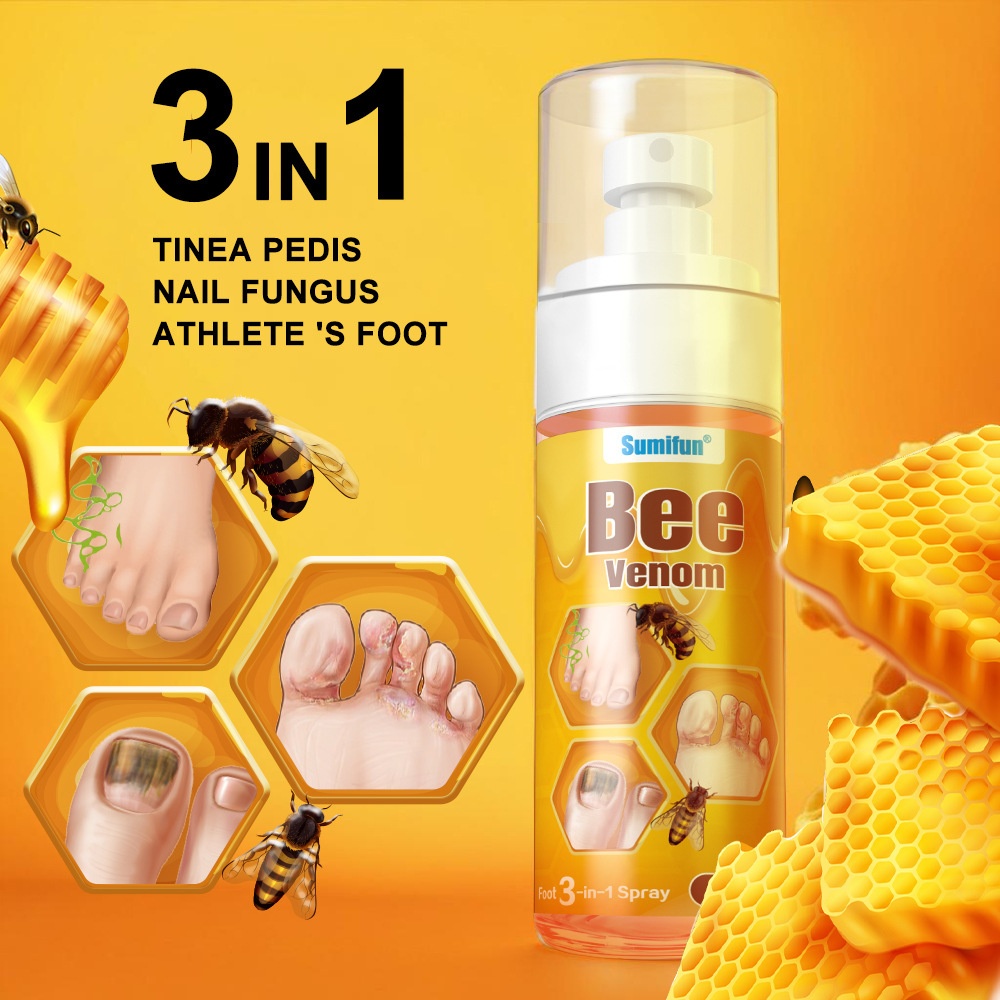 Spray Para Pés Com Veneno De Abelha , 60ml , 3 Em 1 , Fungos Nas Unhas ...