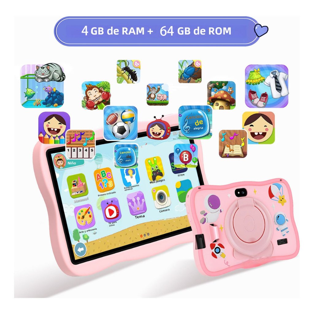 Tablet Infantil Kids 8 Polegada com wifi bluetooth Android OS Super ...