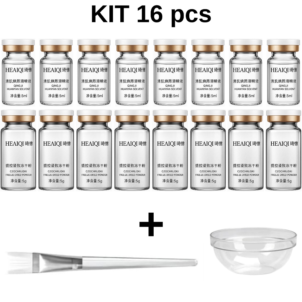 KIT 16 pcs Máscara Facial Coreana PROXY Enzimas-Colágeno Hidrolisado ...