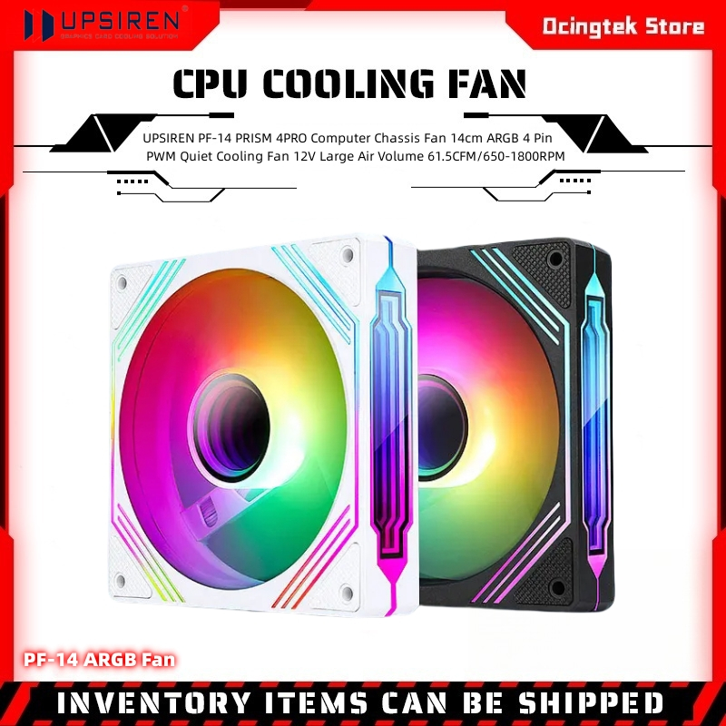 UPSIREN PF-14 PRISM 4PRO Ventilador De Chassi De Computador 14cm ARGB 4 Pinos PWM Resfriamento ...