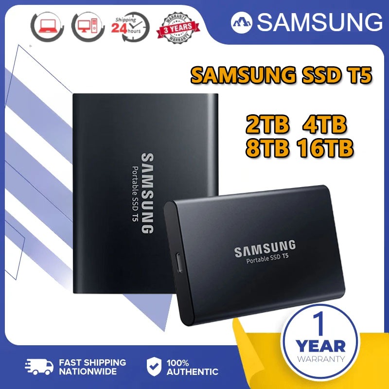 SAMSUNG SSD Externo T5 Original 2TB 4T 8T 16TB Disco Rígido Portátil Estado Sólido Hd Externo ...