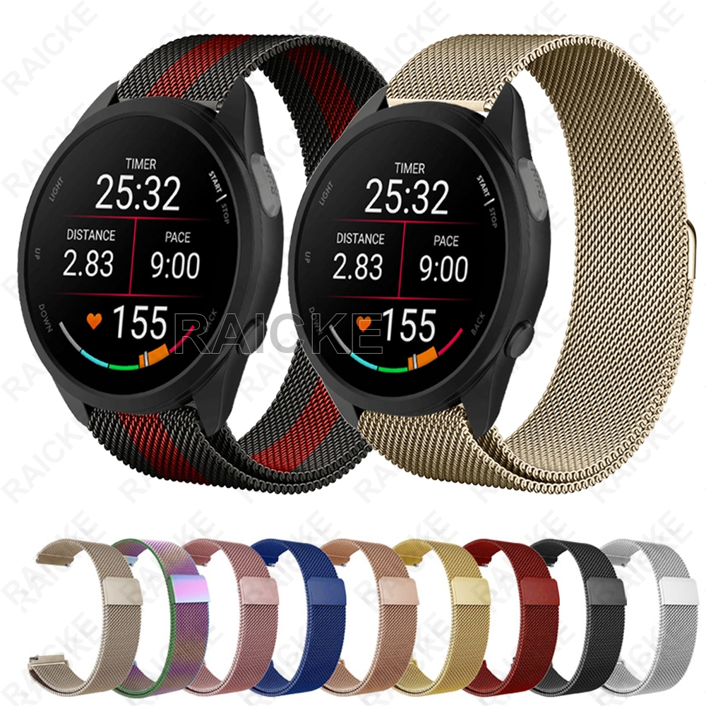 Correia de metal de aço inoxidável para Garmin vivoactive 5 6/3 Music ...