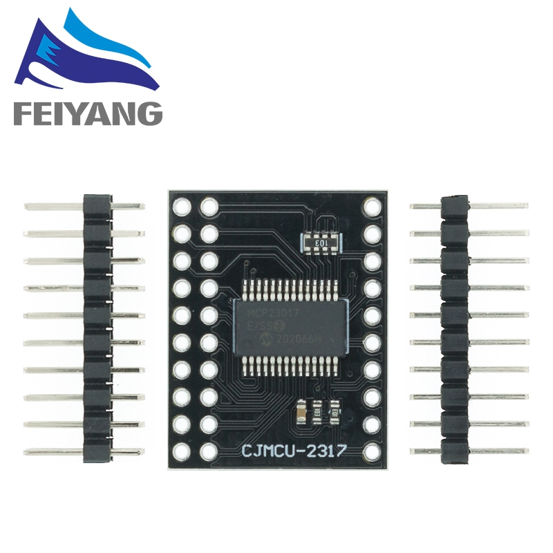 Módulo De Interface Serial MCP23017 IIC I2C SPI Bidirecional Pinos Expansores De 16 Bits De 10 ...