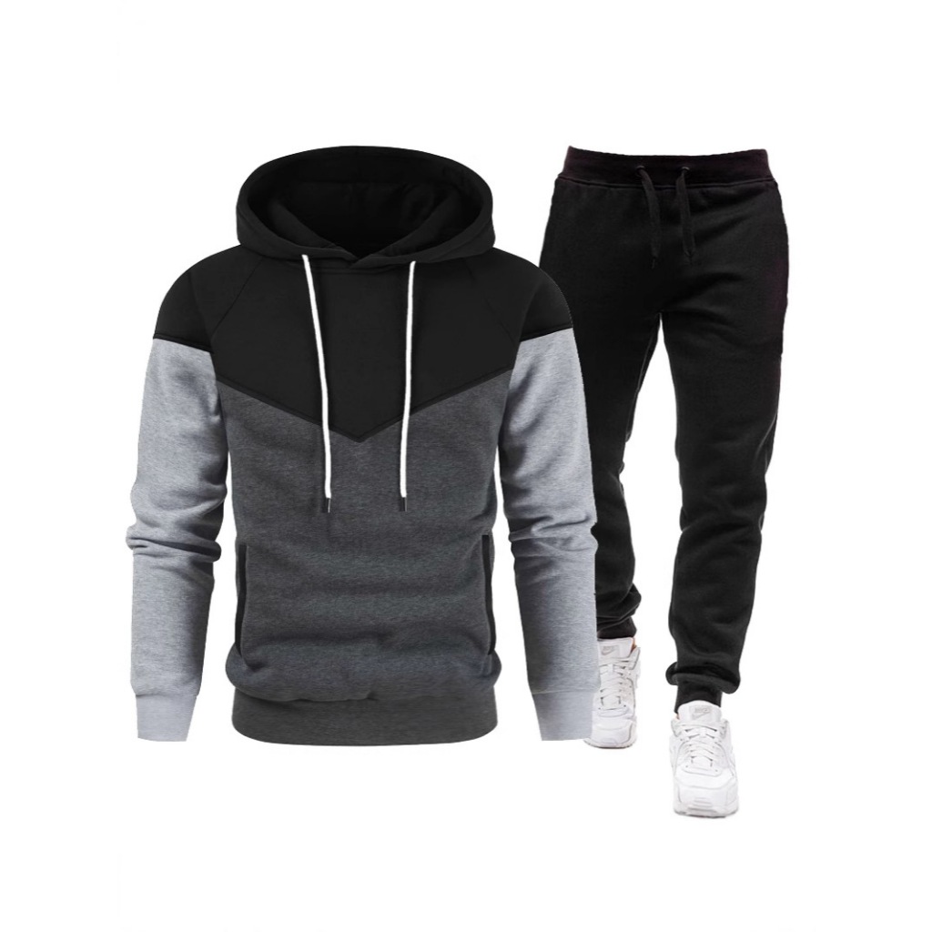 Novo estilo primavera outono moda masculina cor combinando moletom ...