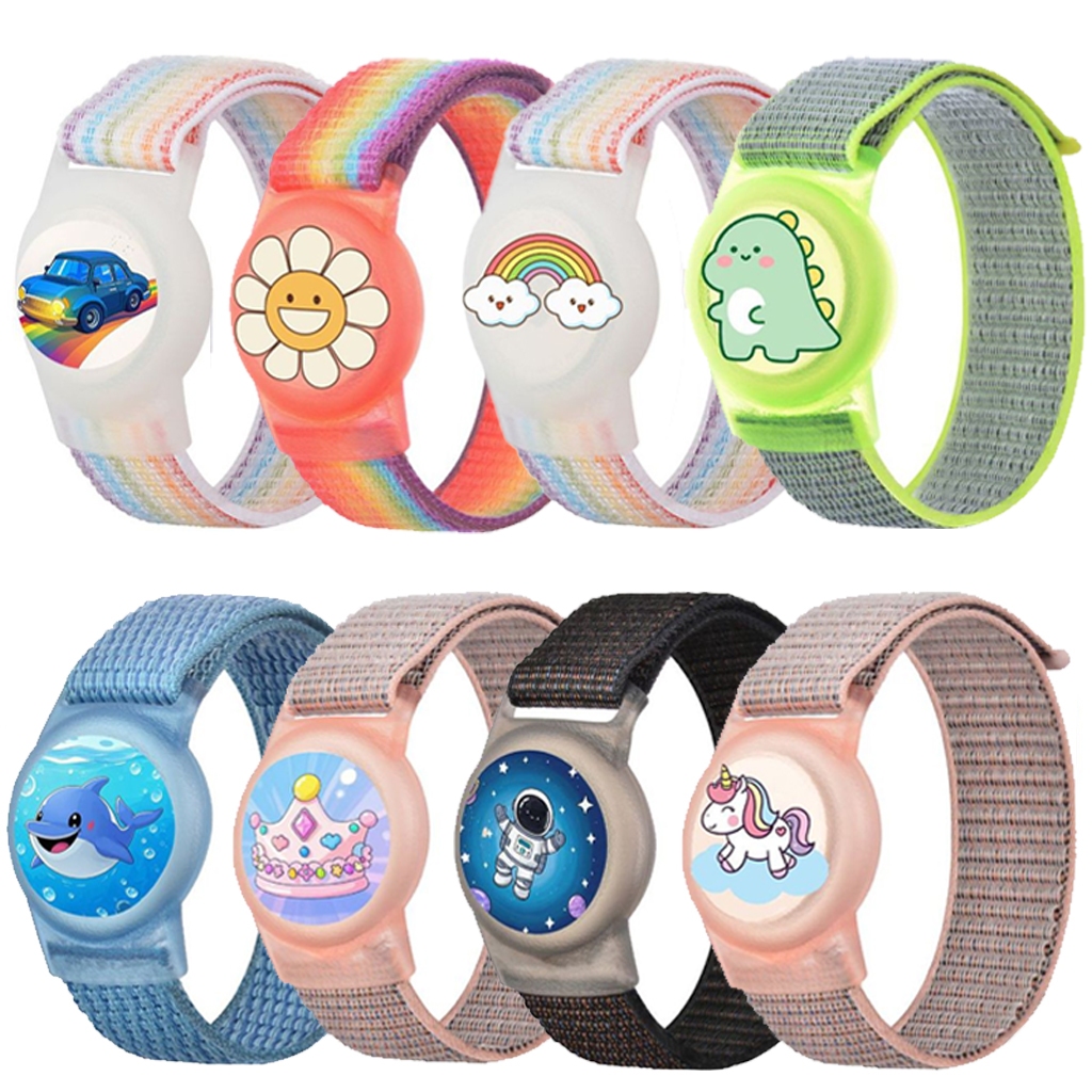 Pulseiras AirTag À Prova D'água Para Crianças , Pulseira De Nylon ...