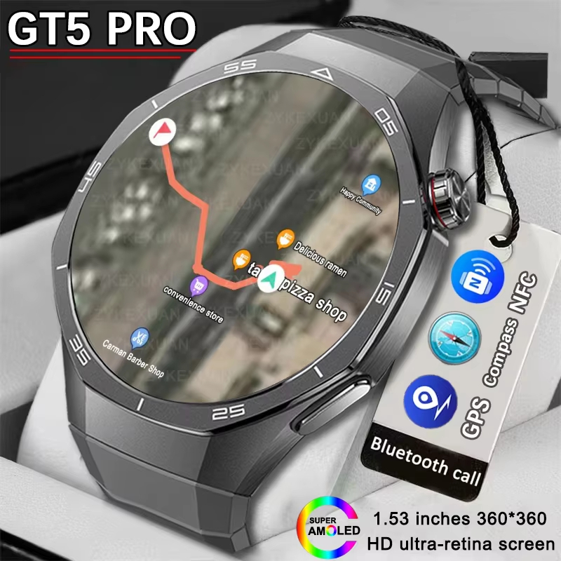 2025 Novo GT5 Max Smartwatch Relógio Inteligente Masculino HD Tela ...