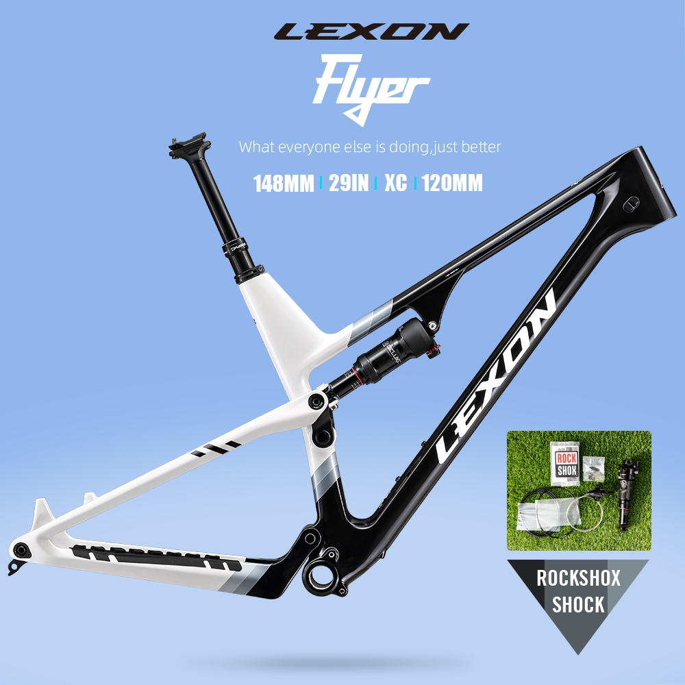 2025 LEXON FLYER Suspensão Completa Carbono MTB Quadros 29er 15.5/17.5 ...