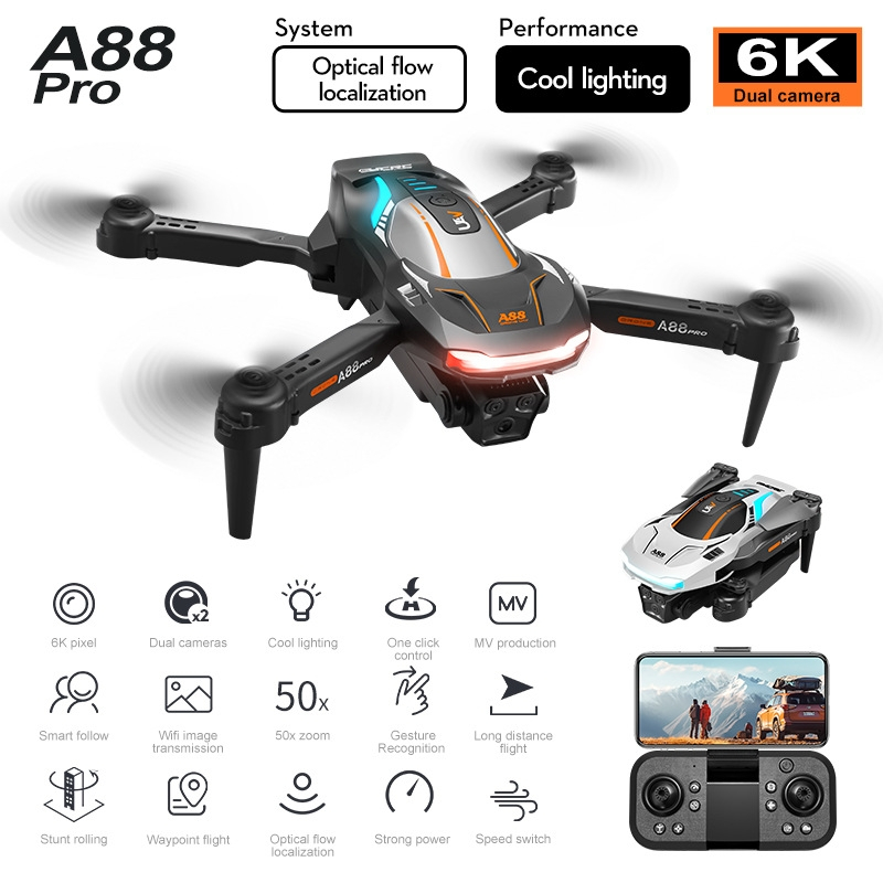 Xiaomi A88 Pro Drone 8K Profissional Aéreo HD Câmera Dupla 5G Evitar ...