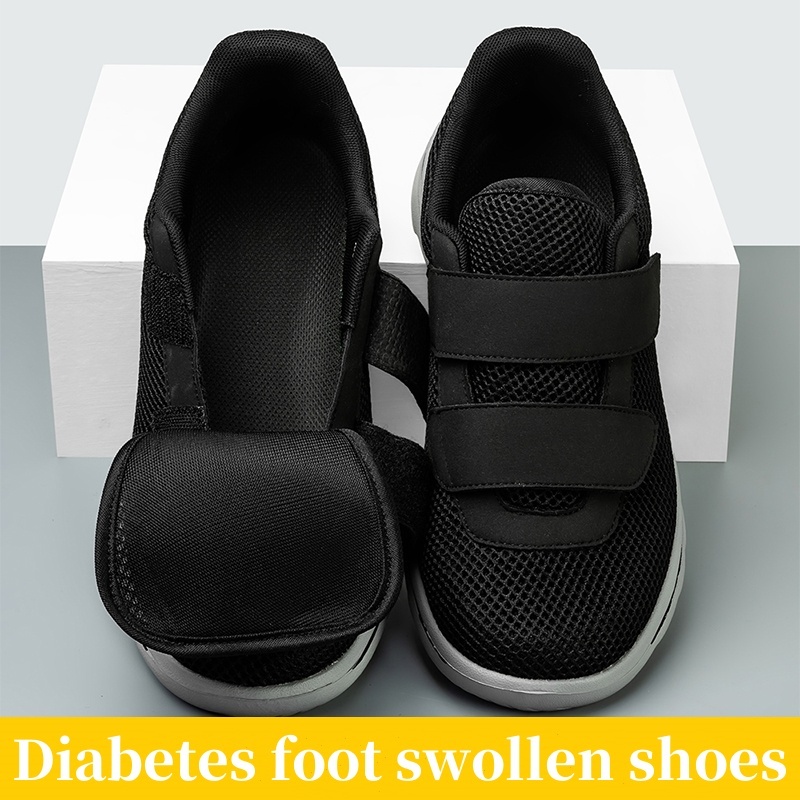 Sapatos De Caminhada Para Idosos Com Bico Largo Verão Respirável ...