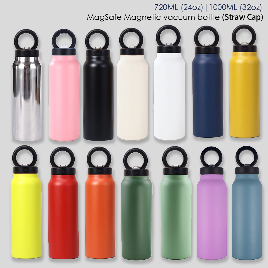 PuraCool Garrafa De Água Magsafe Com Suporte Para Celular 720ML 1000ML Térmico Magnético Nome ...