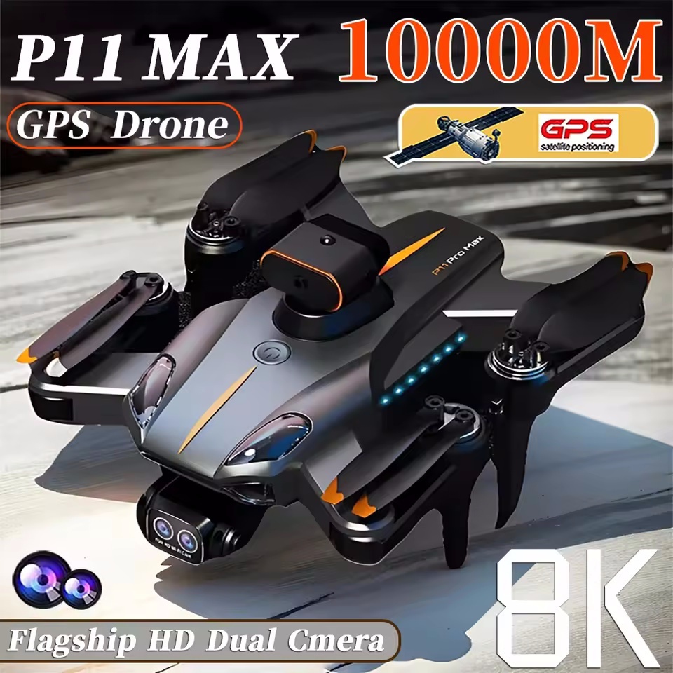 P11 Pro Max Drone 8K HD 5G GPS Fotografia Aérea Profissional Câmera Dupla Obstáculo Evitanc ...