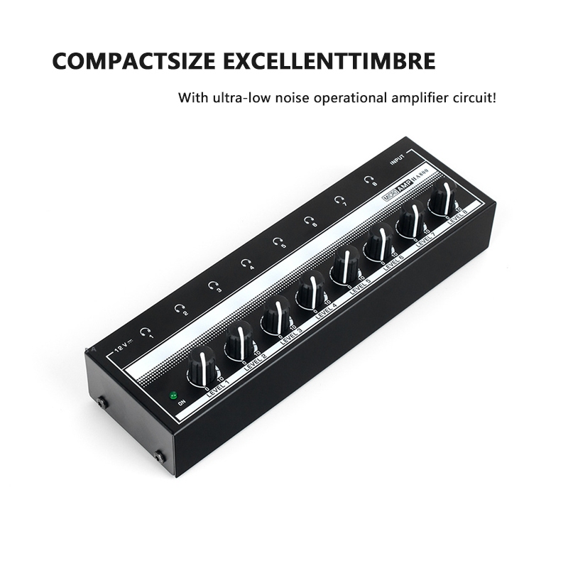 HA800 8 Channel Headphone amplifier Audio Stereo Amp Microamp Amplifier ...