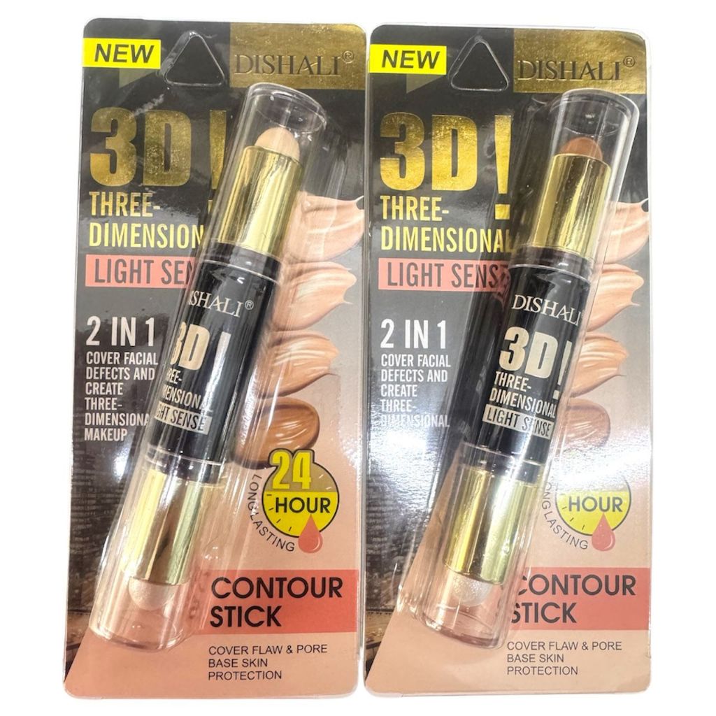 DISHALI Corretivo/contorno e iluminador dois em um bastão multifuncional | Shopee Brasil