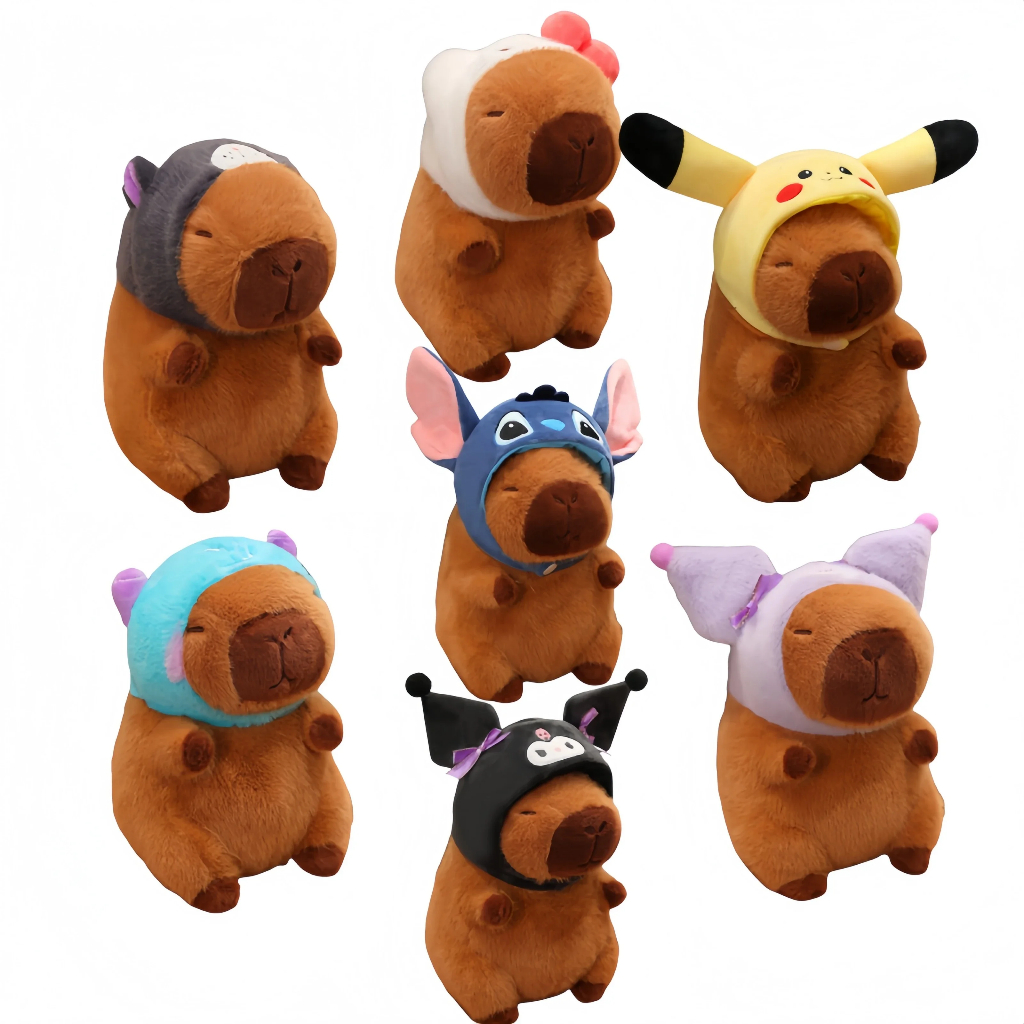 Capivara Brinquedo De Pelúcia Capibara Cosplay Pokemon Pikachu Disney ...