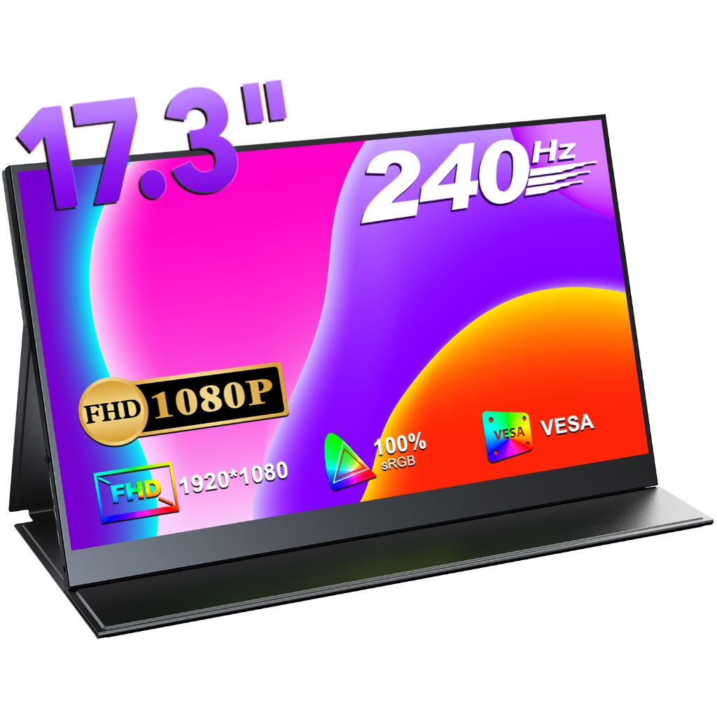 【Enviar do Brasil】Uperfect Monitor Portátil 17.3 inch 240HZ 1000:1 ...