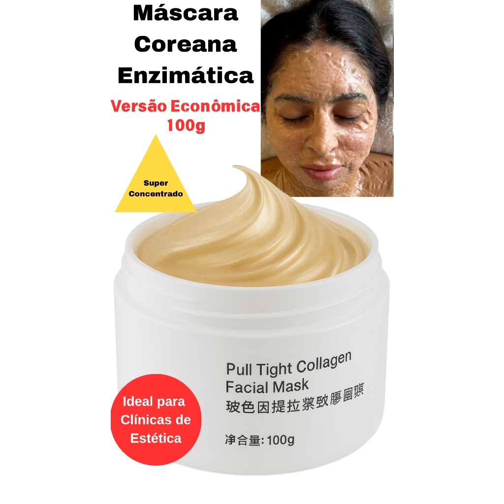 MÁSCARA de Enzimas COREANA Proxy Colágeno Hialurônico VERSÃO ECONÔMICA ...
