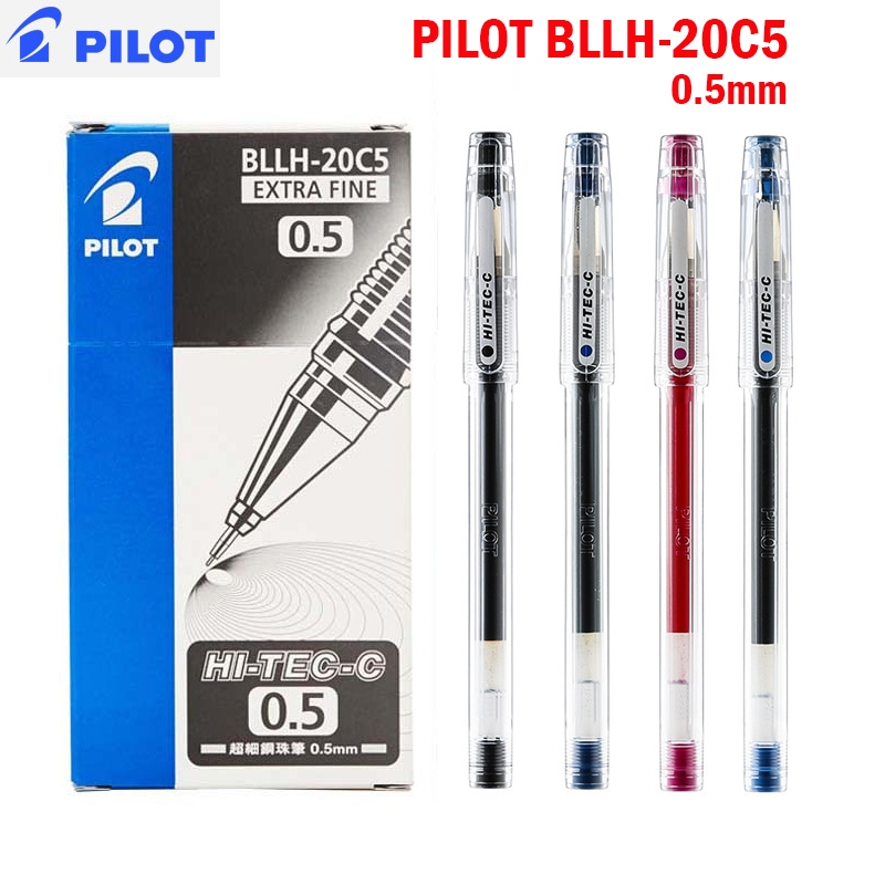 1 Unidade Caneta Tinteiro Japonesa Pilot BLLH-20C5 0.5 Mm HITAM HI-TEC ...