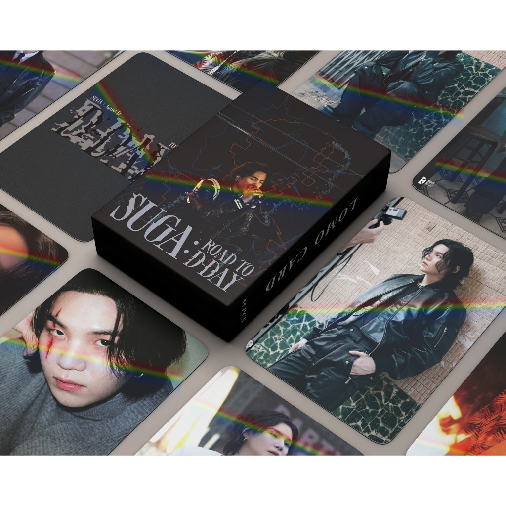 55pcs/box BTS SUGA PhotoCards Estrada Ao Dia D Solo Min Yun Ki | Shopee ...