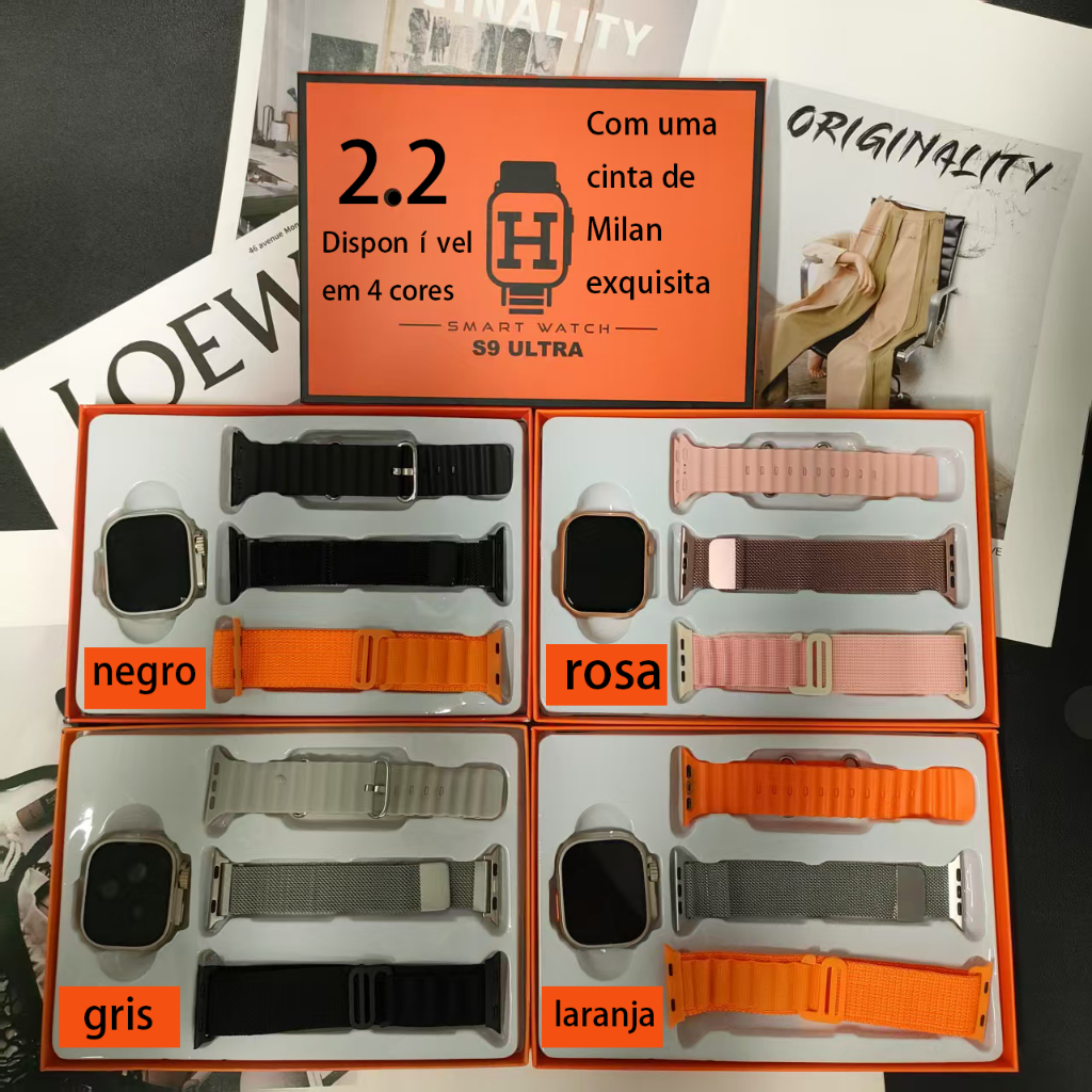 Prosperityusenvio Rápido 2025 Nova Moda S9 ULtra 2.2 Polegadas ...