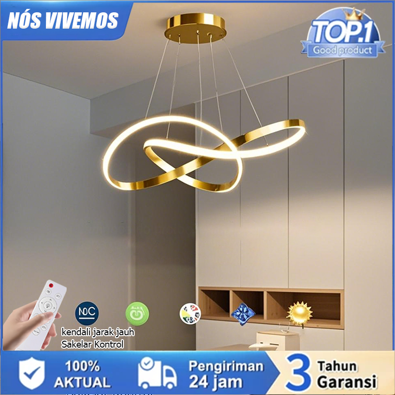 3 Cores Em 1 Lâmpada Led Moderno Simples Controle Remoto Lustre ...