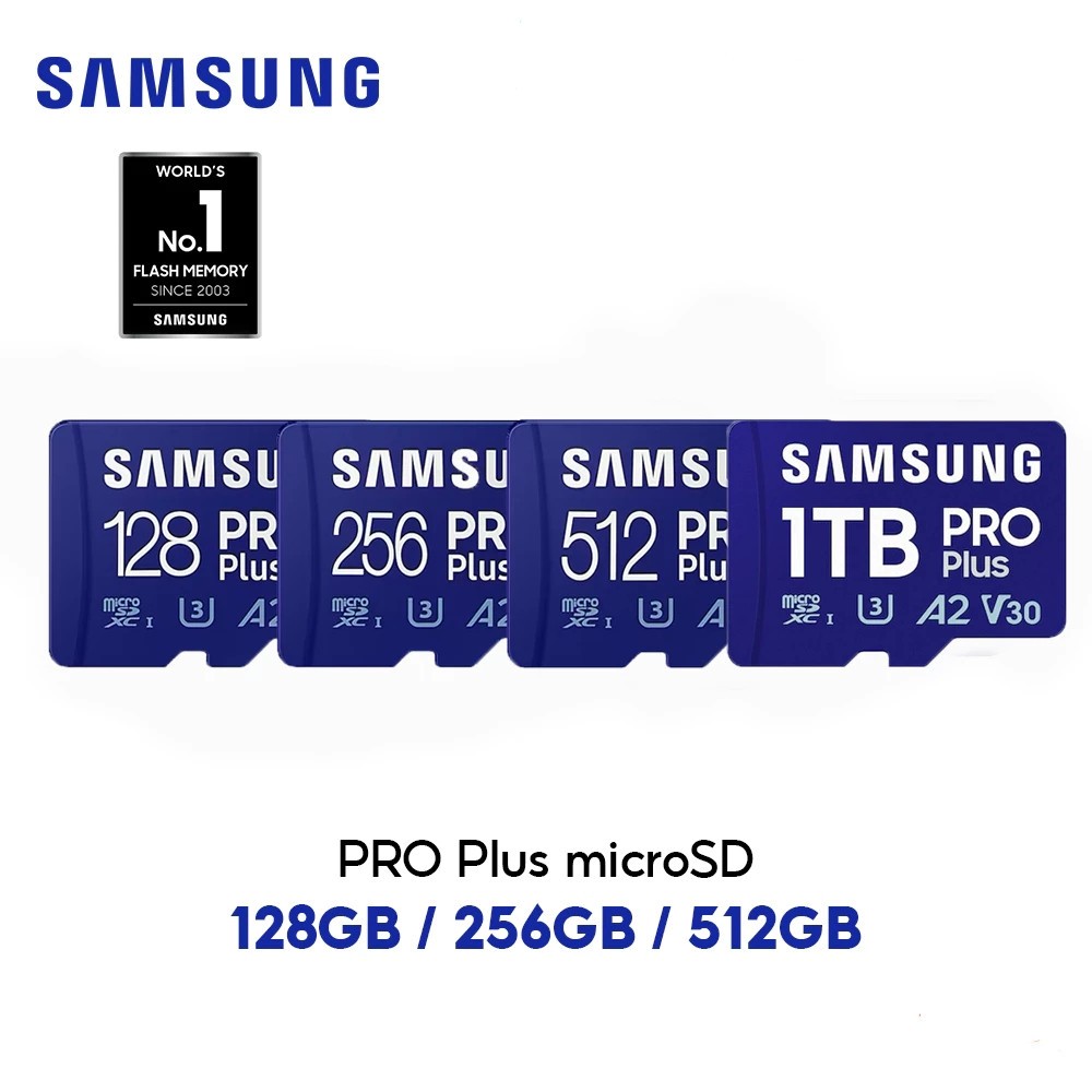 SAMSUNG PRO PLUS MICRO SD Leia : Até 180 Mb/s Escrever : 130-(128 Gb/256/512/1 Tb) | Shopee Brasil