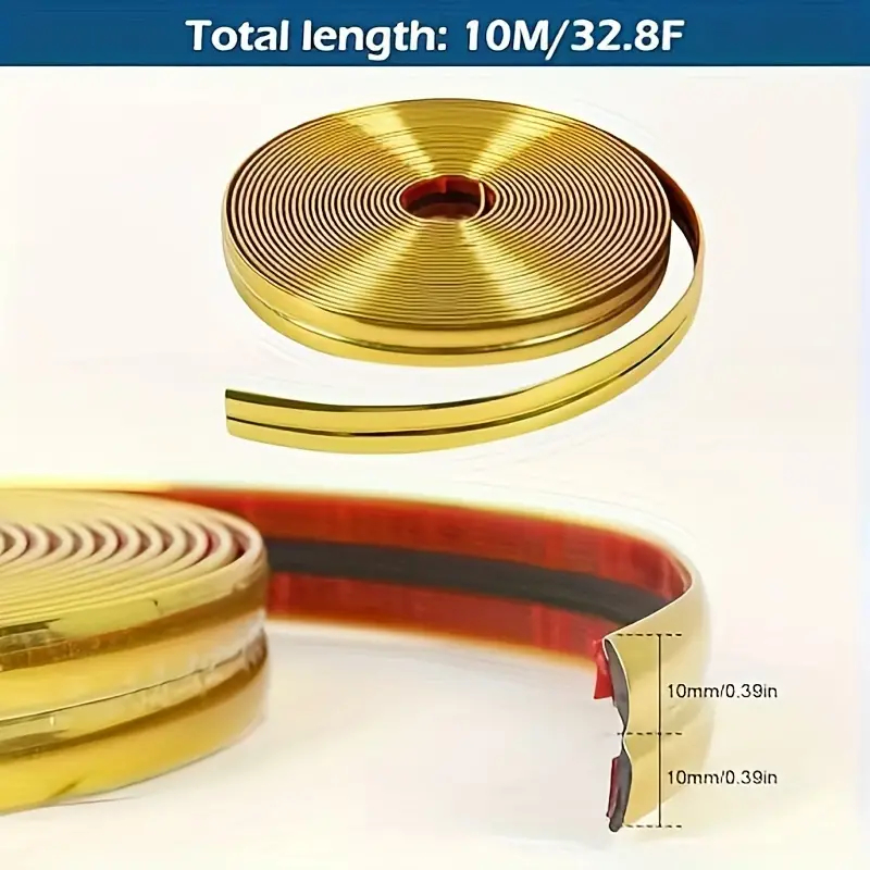 Fita metalizada para decoracao de Pvc 6mm/11mm/15mm/20mm/27mm Com Dupla face com 5 Metros ...