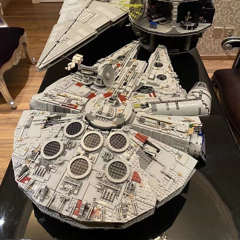 2500 pçs compatível Lego Star Wars Millennium Falcon montagem difícil ...