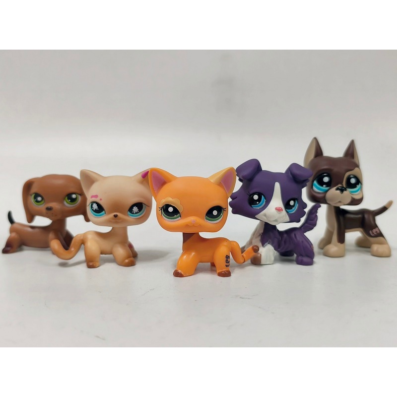 5 Pçs/Lote LPS Figura Gato Cão # 139 816 Brinquedo Infantil Da Littlest ...