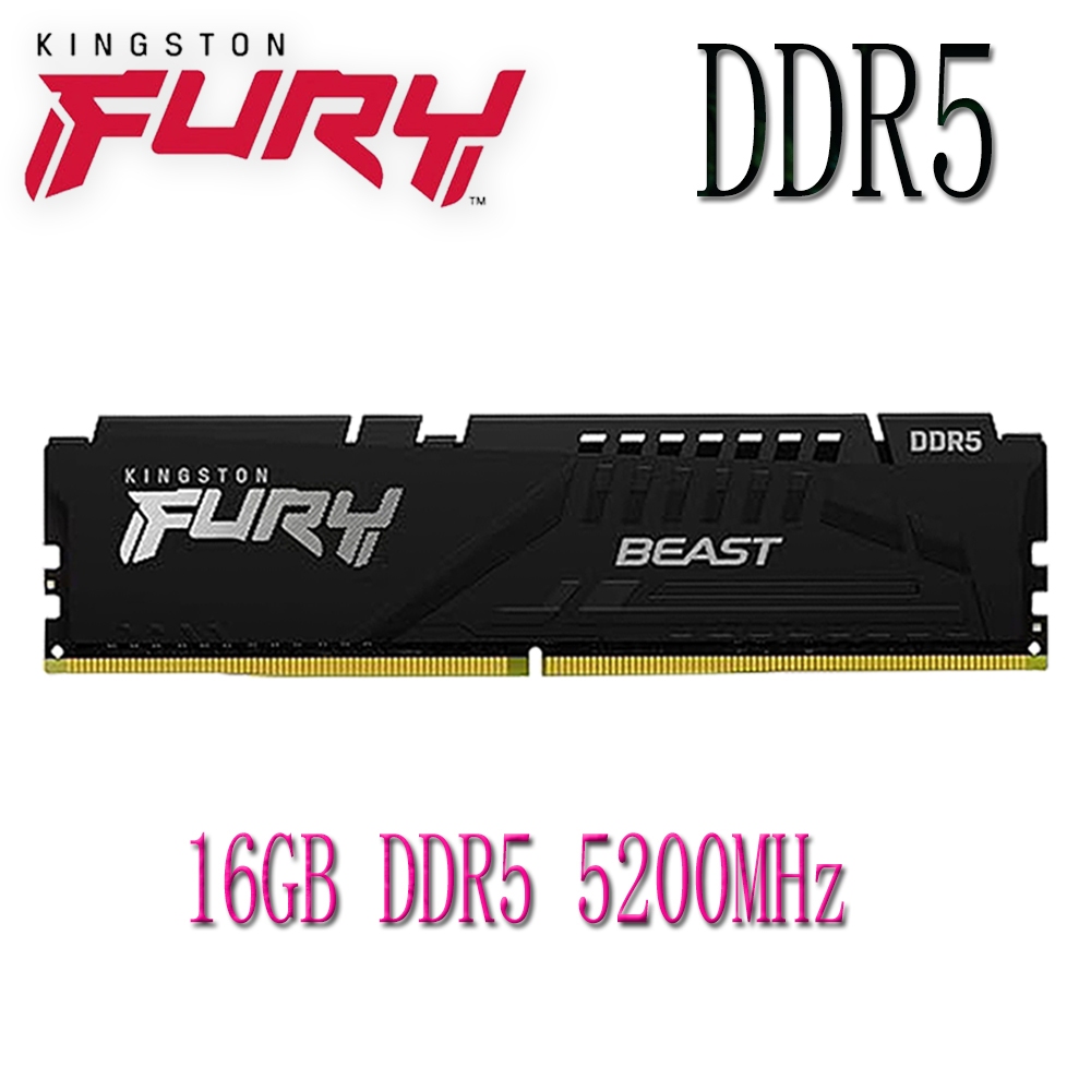 Kingston Fury Beast DDR5 RAM 16 Gb DDR5 5200 Mhz KF552C40BB-16 Memória De Mesa CL40 Computador ...