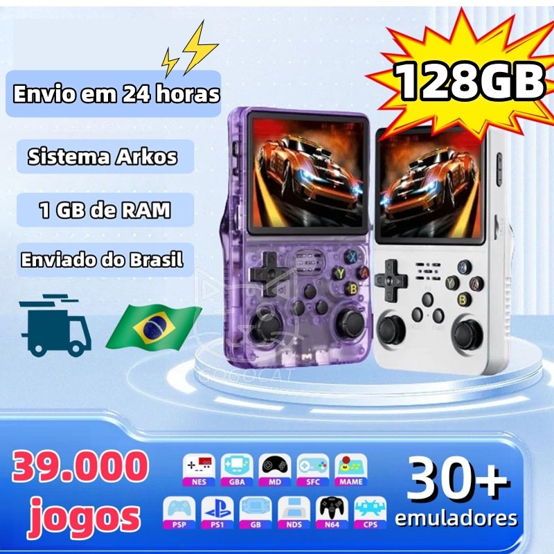 R36S 128GB,Console De Jogos Portátil Retrô R36S,Mais De 39000,Memória ...
