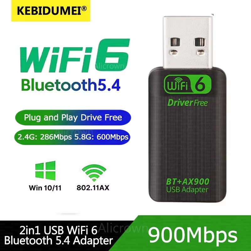 AX900 900Mbps USB WiFi Bluetooth 5.4 Adaptador Receptor Externo Sem Fio Dongle Wi-Fi Para PC ...