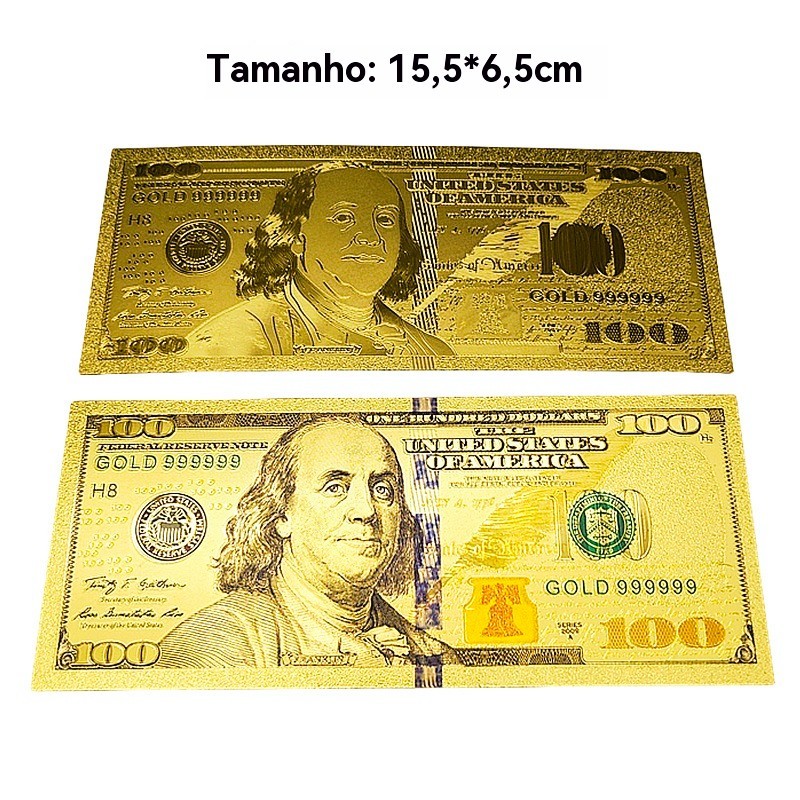 Nota de dólar dupla face 100 dólares nota comemorativa dia das bruxas dinheiro turista ...