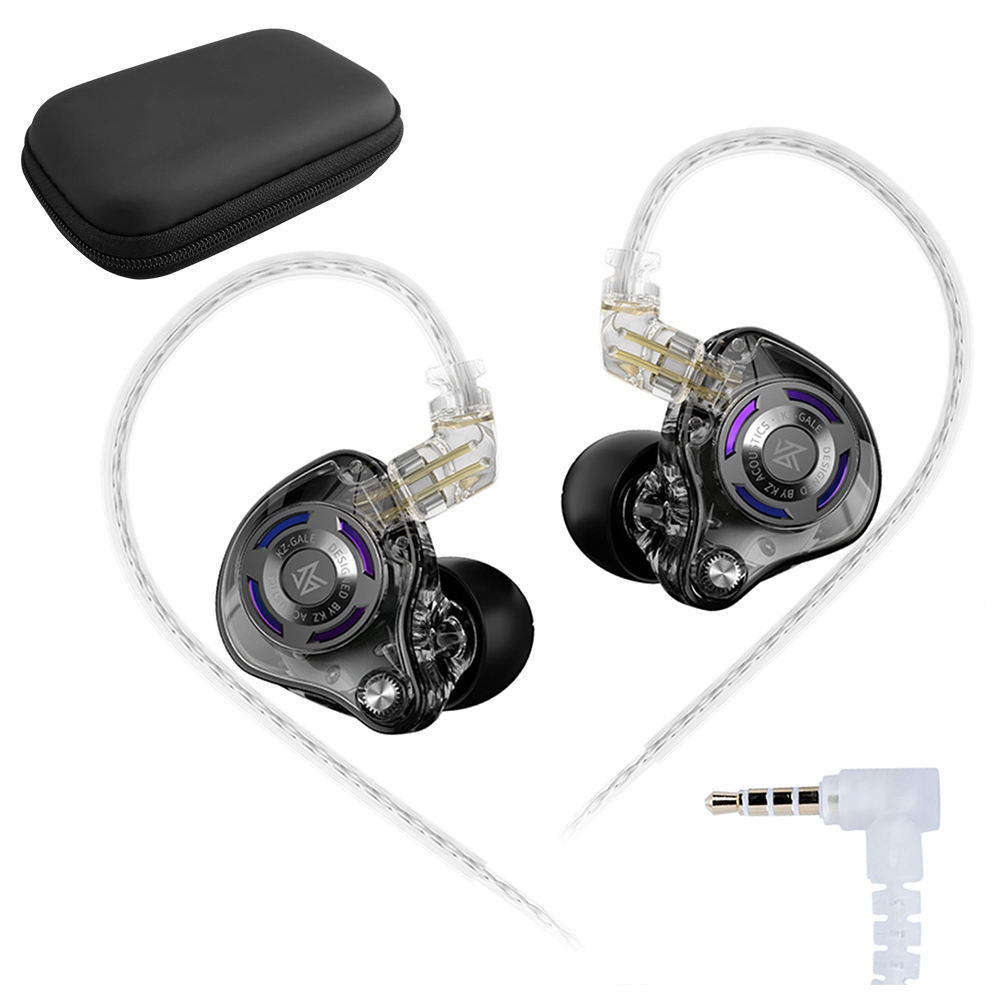 KZ Gale HiFi Music Earbud Com Estojo De Armazenamento Baixo Ultra ...