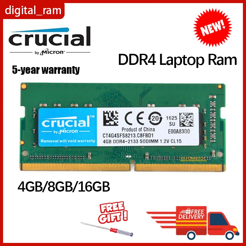Ram Crucial DDR4 4GB 8GB 16GB 3200Mhz 2400Mhz 2133Mhz 2666Mhz 1.2v Portátil Para Memória PC4 ...