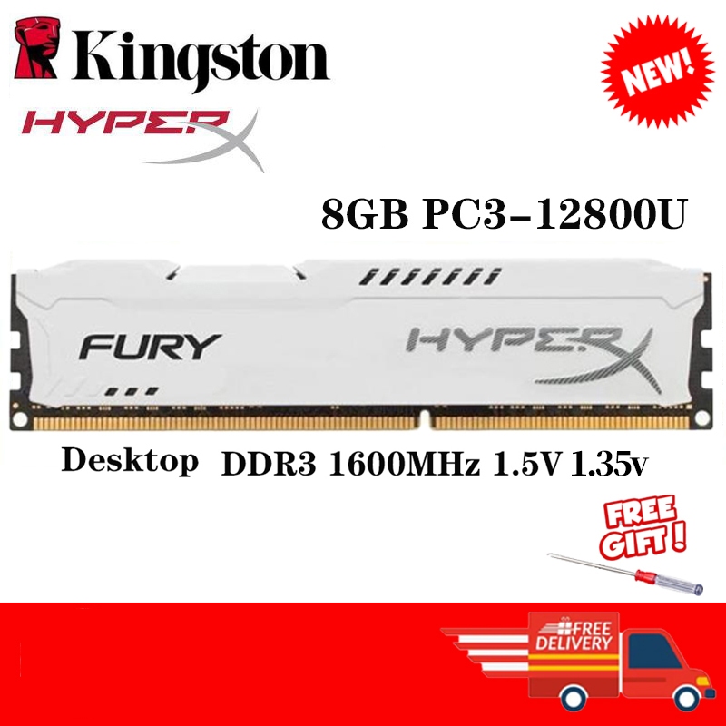 Kingston HyperX Branco DDR3 PC RAM 4GB 8GB DDR3 1333MHz 1600Mhz 1.5v PC3-17000U Desktop Para ...