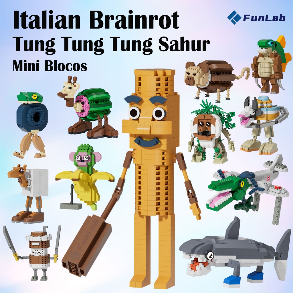 Tung Tung Tung Sahur mini blocos para montar inspirado no universo ...