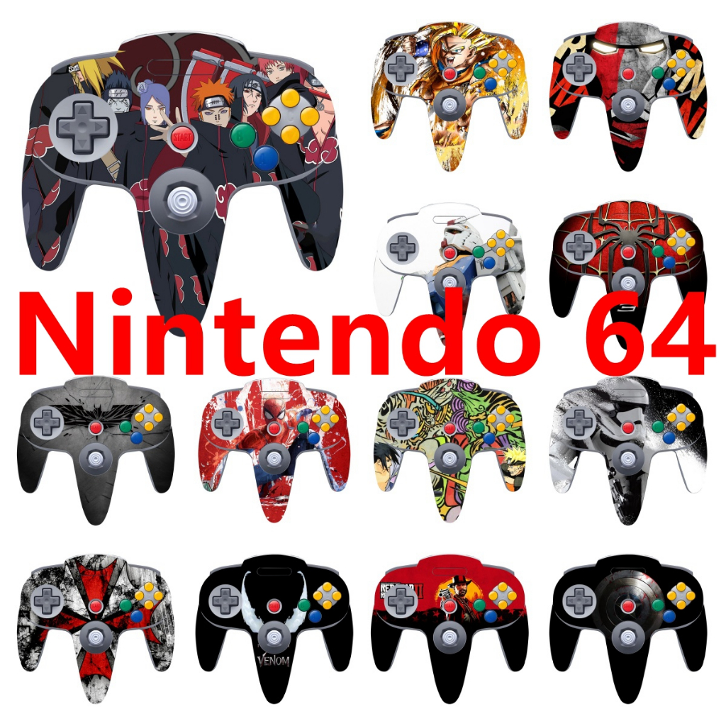 70 Cores N64 Controlador Remoto Skins Decalque Envoltório Adesivos Para ...