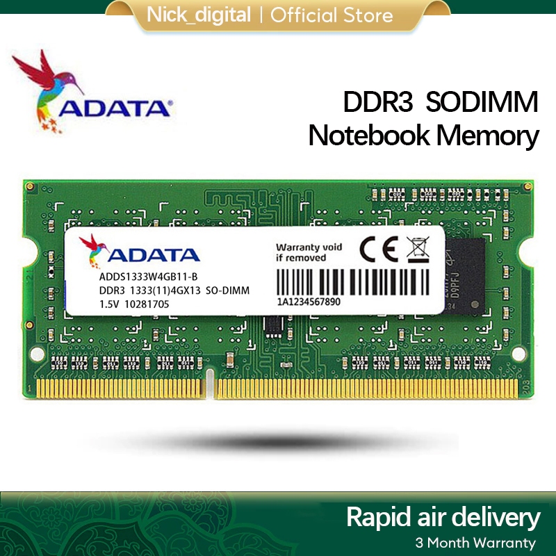 ADATA ddr3 Laptop RAM ddr3 ddr3l 8gb 4gb 1600mhz 1.5v 1333mhz 1.35v Memória SODIMM PC3-12800S ...