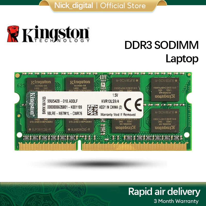 Kingston DDR3 Portátil Ram 4GB 8GB DDR3 1066Mhz 1.5v 1333Mhz 1600Mhz 1.35v DDR3L PC3L-12800S ...
