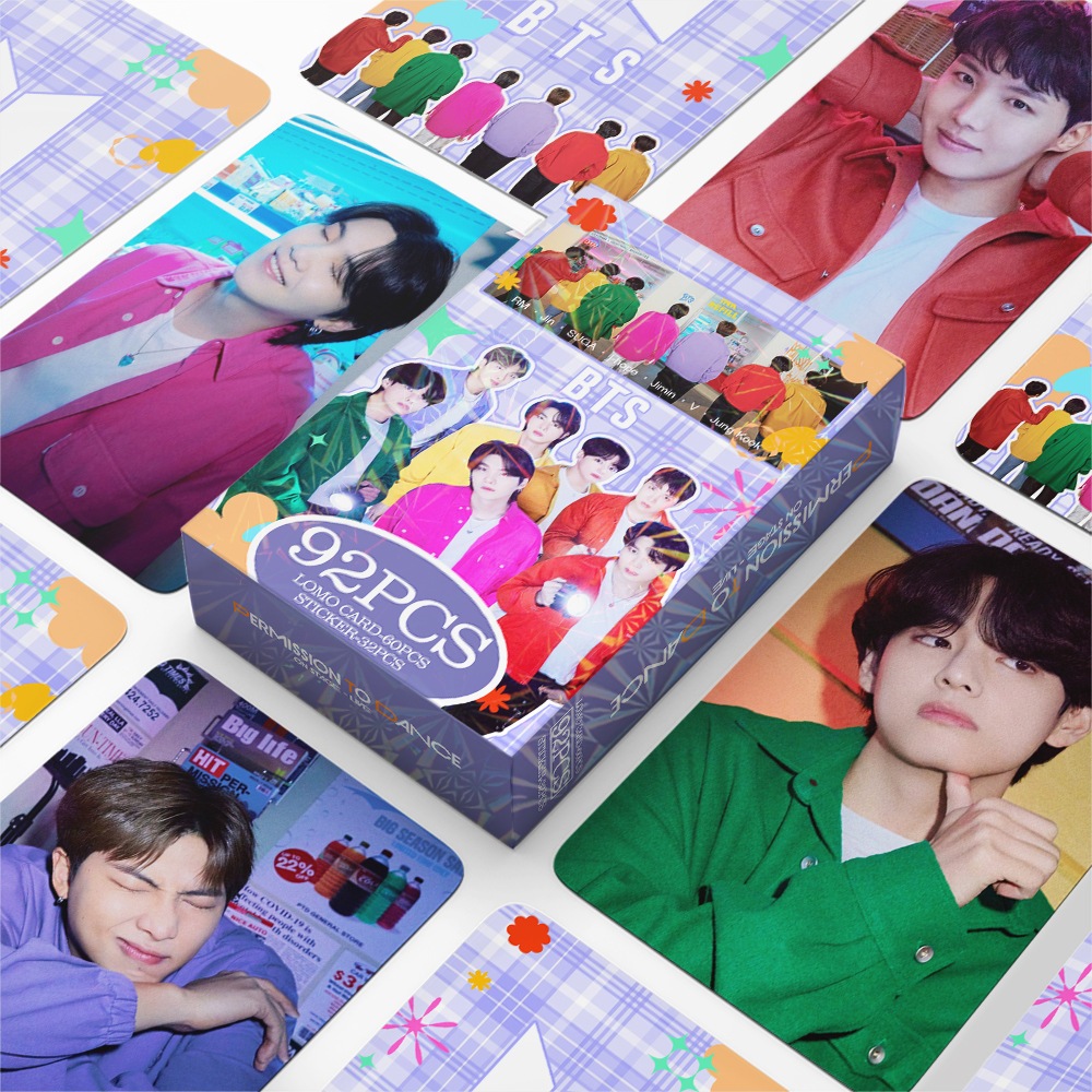 KPOP 92pcs/box BTS Photocards Bangtan Boys KPOP Holographic LOMO Card ...