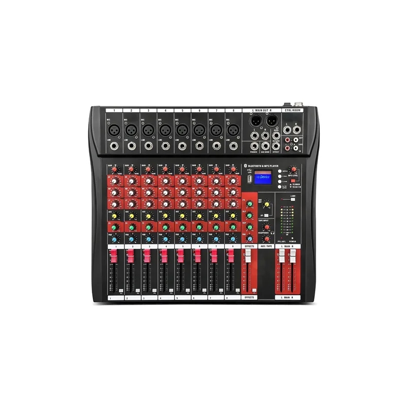 Sistema de 8 canais Bluetooth USB Mixer MP3 Player Digital | Shopee Brasil