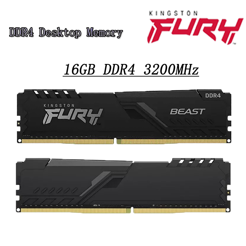 Kingston Fury Beast DDR4 RAM 16 Gb DDR4 3200 Mhz PC4-25600U 1.2 V Memória De Mesa PC Computador ...