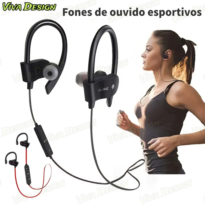 Fone De Ouvido Sem Fio Bluetooth 558 Gancho Da Orelha headset Esportes ...