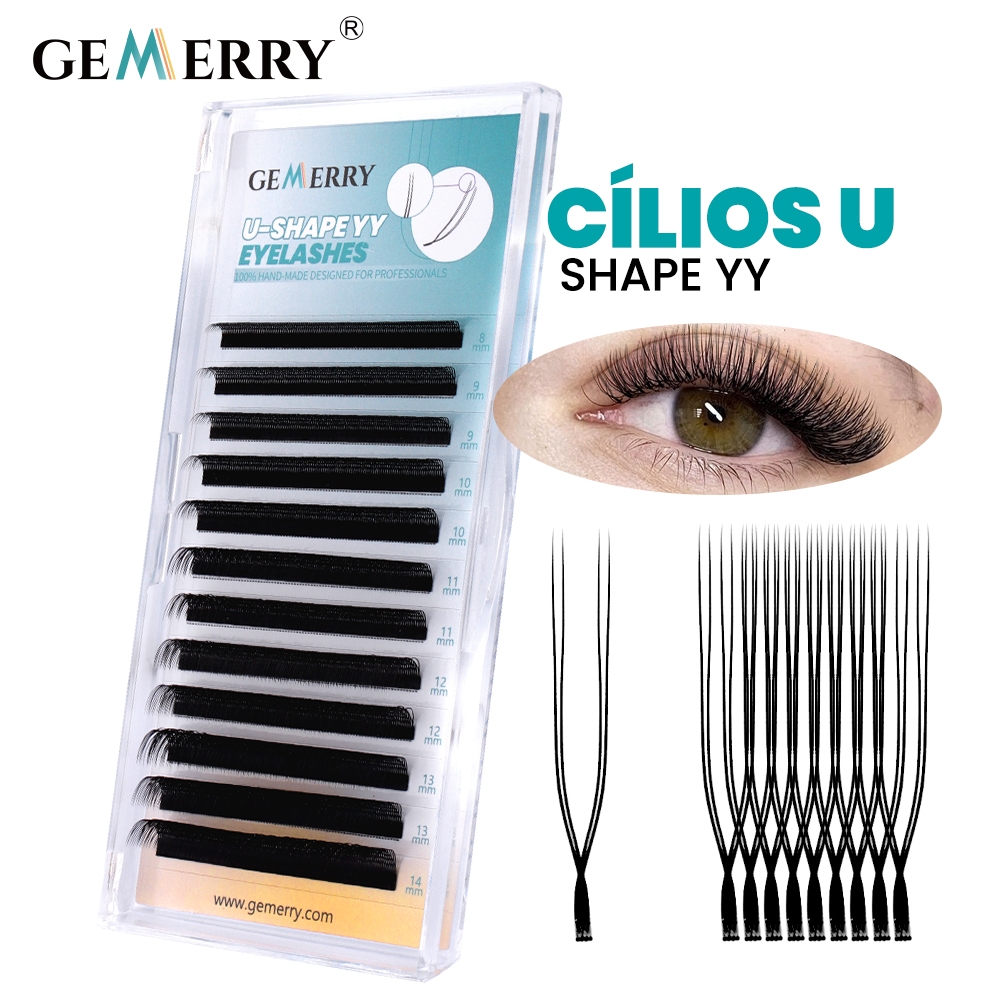 GEMERRY UYY Cílios 2025 Últimos 3D 4D 5D 6D 7D 8D U Forma de Cilios ...