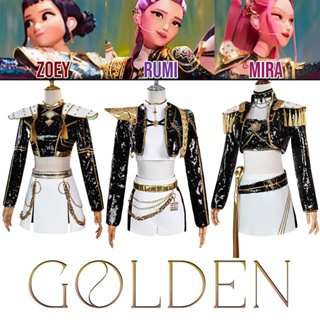 Fantasia de Cosplay KPop Demon Hunters GOLDEN Anime HUNTR/X Zoe Mira ...