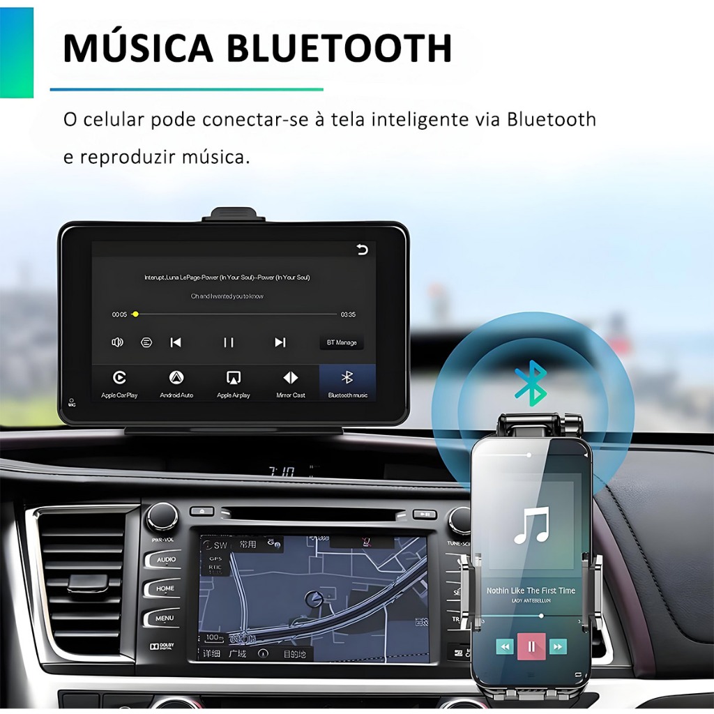 Leitor Multimídia MP5 Universal De 7 Polegadas E 2 DIN Linux CarPlay Android Auto | Shopee Brasil